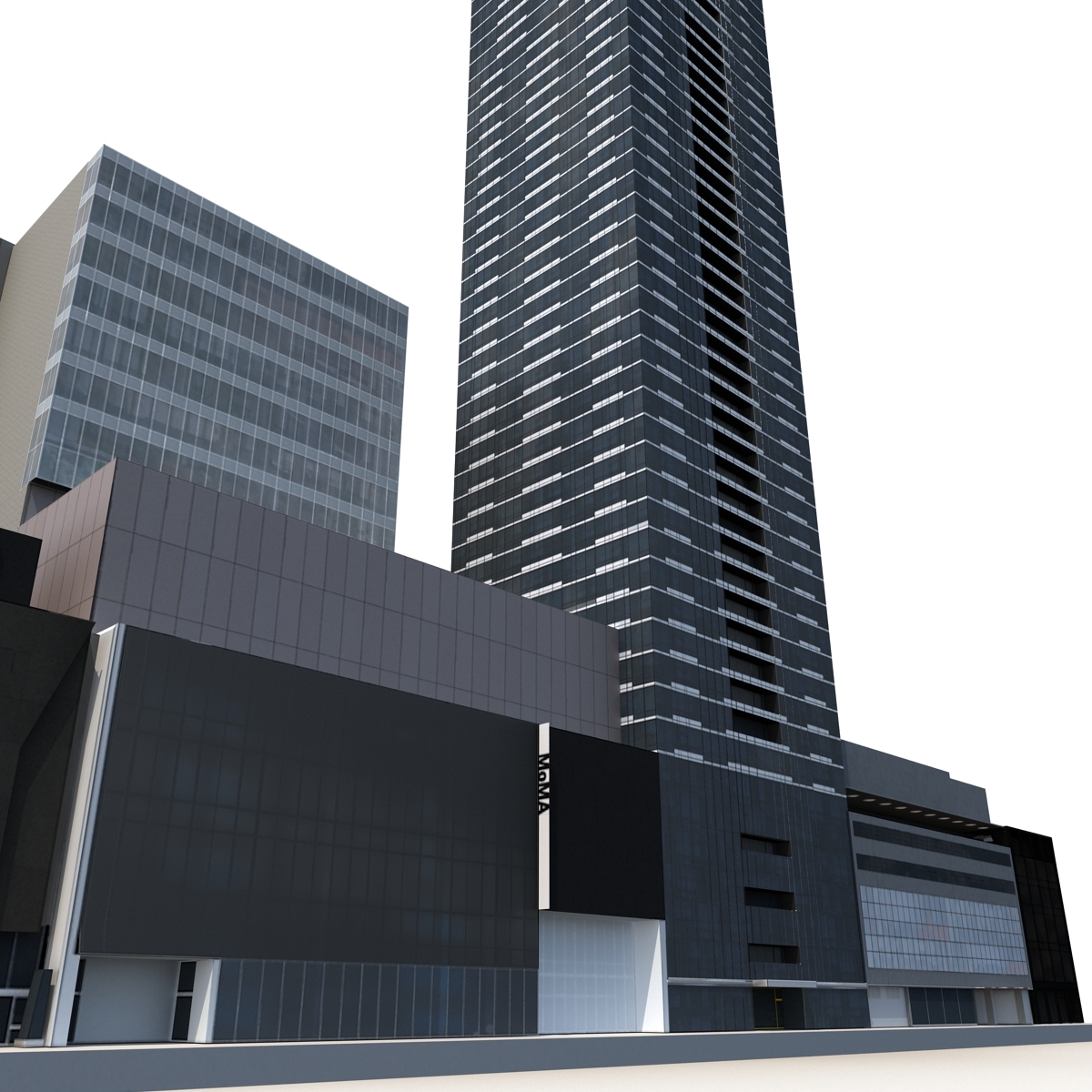 low-poly museum modern art 3d model