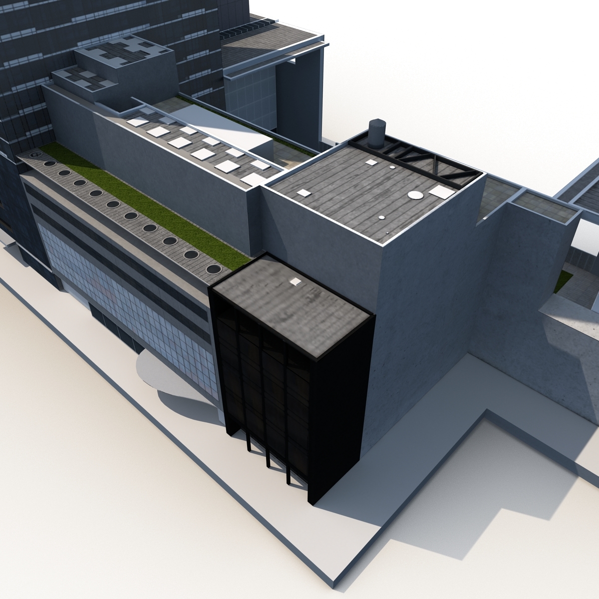 low-poly museum modern art 3d model