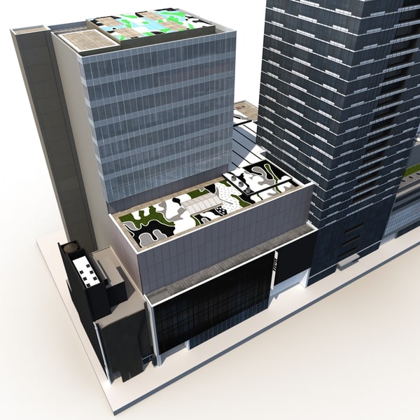 low-poly museum modern art 3d model