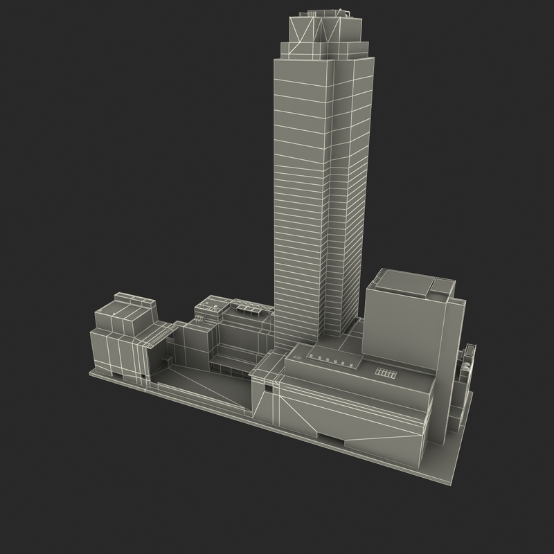 low-poly museum modern art 3d model