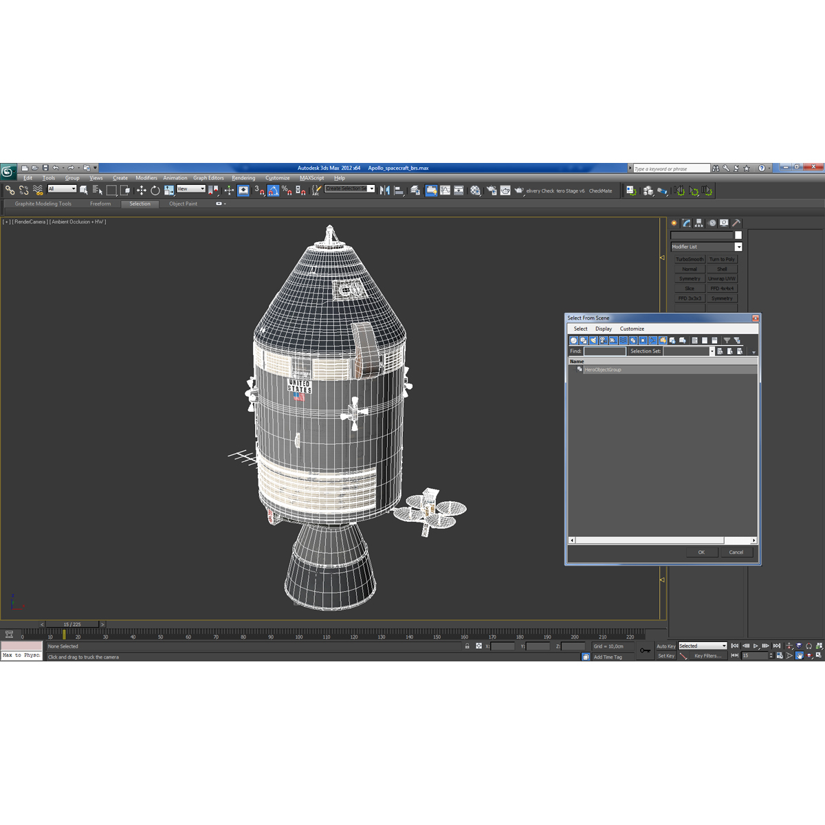 apollo spacecraft 3d model