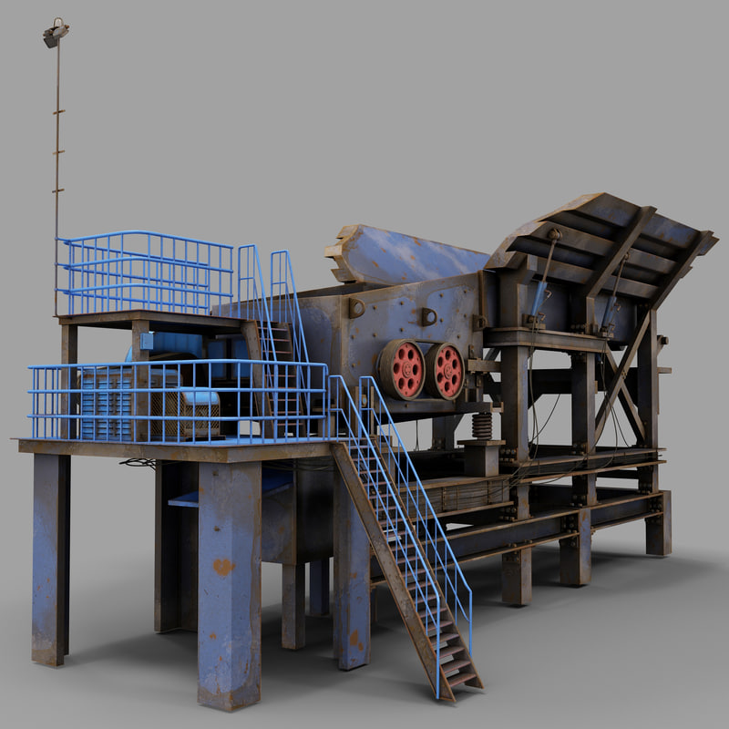 3ds max stone crusher machine