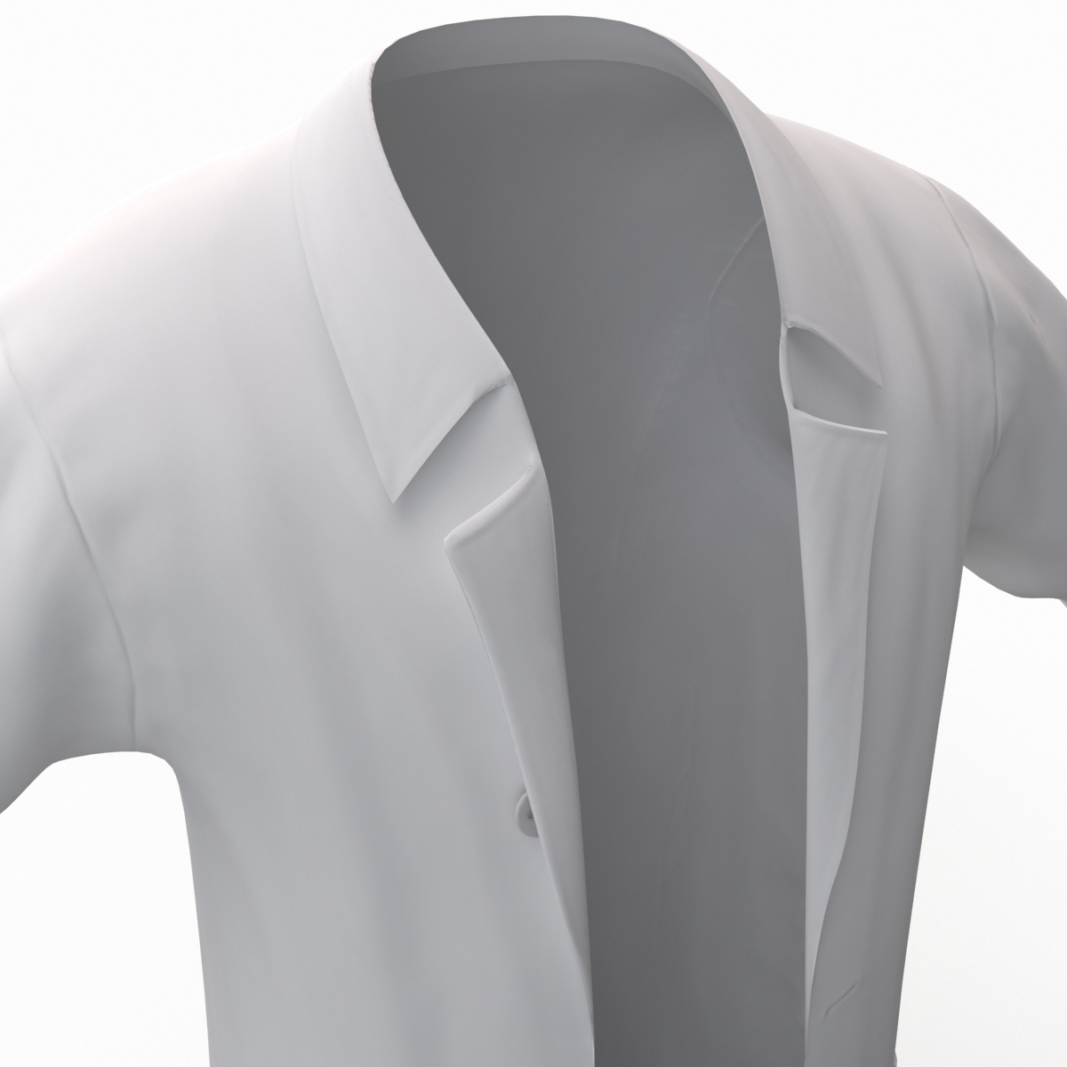 white lab coat 2 3d model