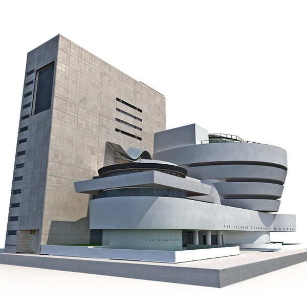 3d obj low-poly solomon r guggenheim museum