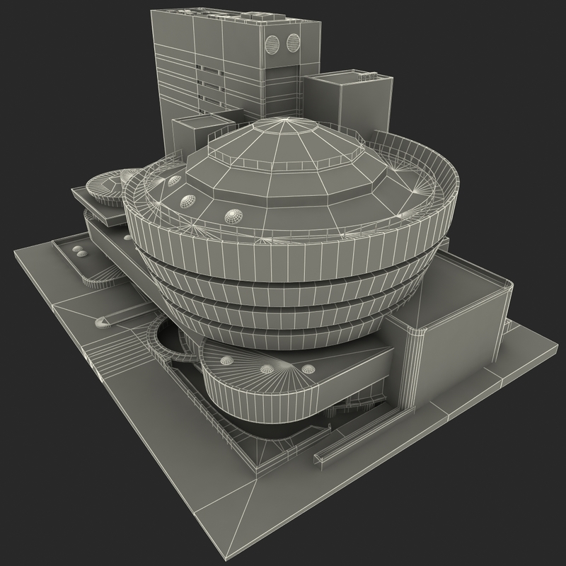 3d obj low-poly solomon r guggenheim museum