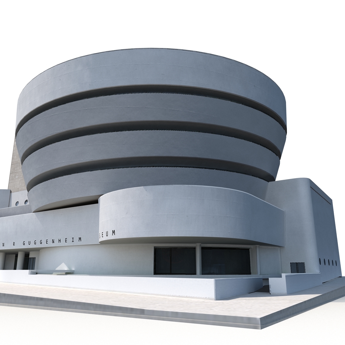 3d obj low-poly solomon r guggenheim museum