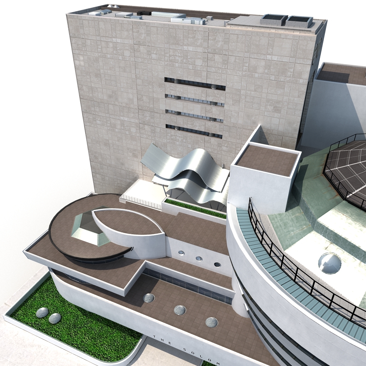 3d obj low-poly solomon r guggenheim museum