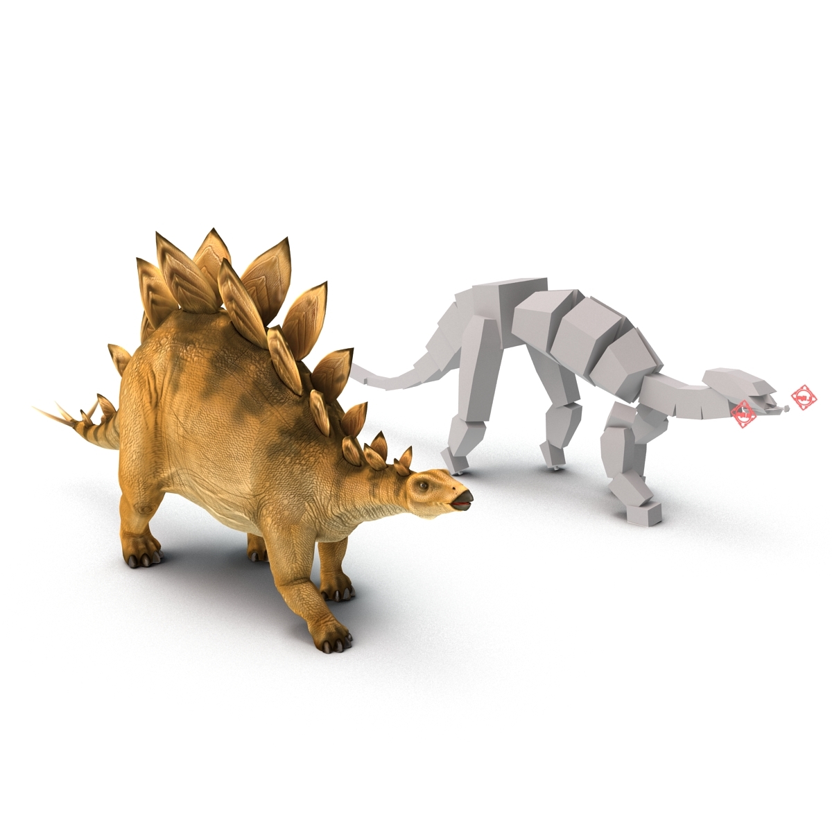 stegosaurus rigged 3d model