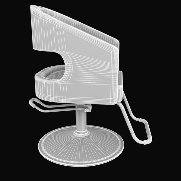 3d model barber chair hair