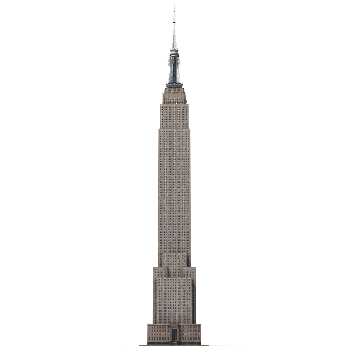 3d empire state building low-poly model