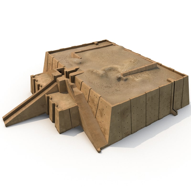 3d model ziggurat