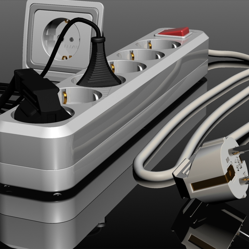 multi plug 3d model
