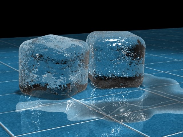3d model ice cubes