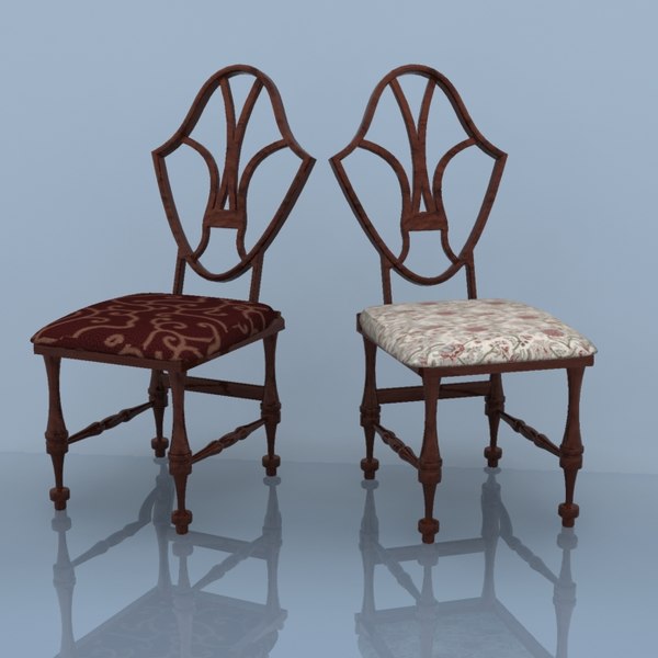 set furniture antique 3d model