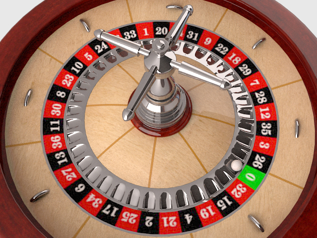 3d model of roulette wheel