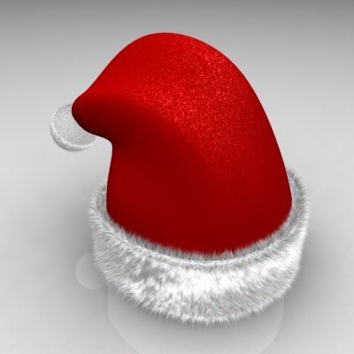 3d model santa hat