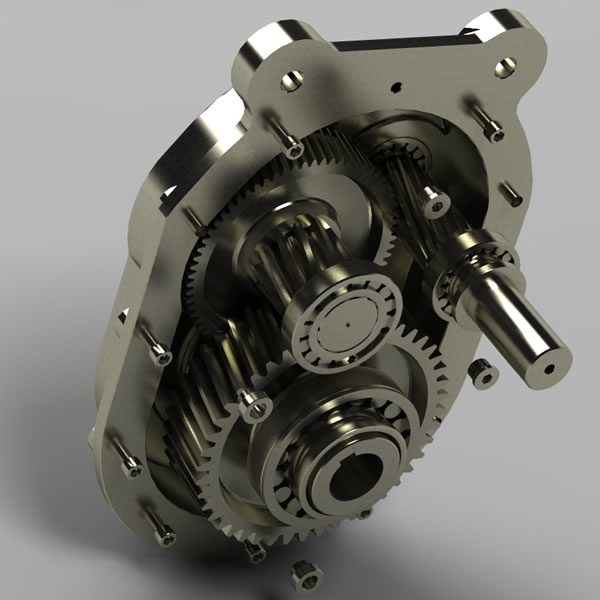3d model motor gear set