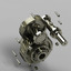 3d model motor gear set