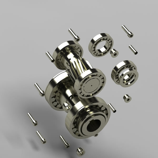 3d model motor gear set