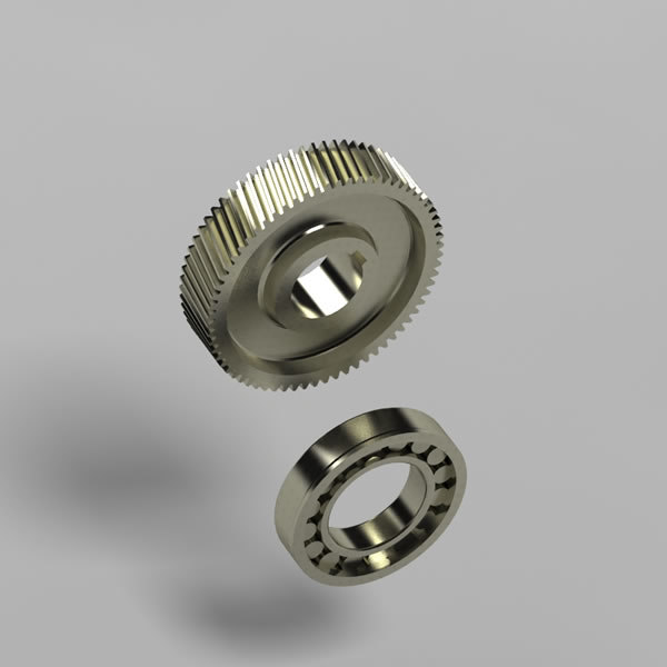 3d model motor gear set
