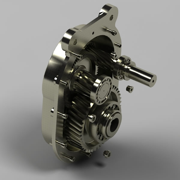 3d model motor gear set