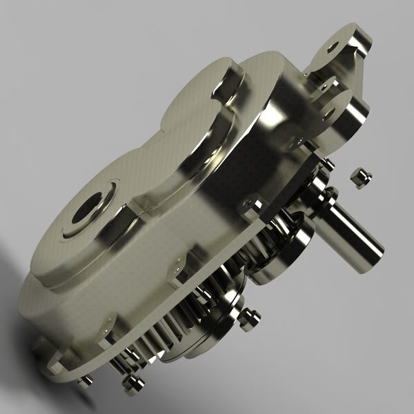 3d model motor gear set
