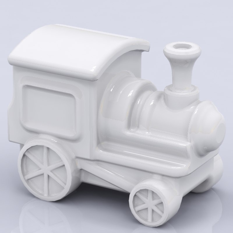 3d porcelain train figure