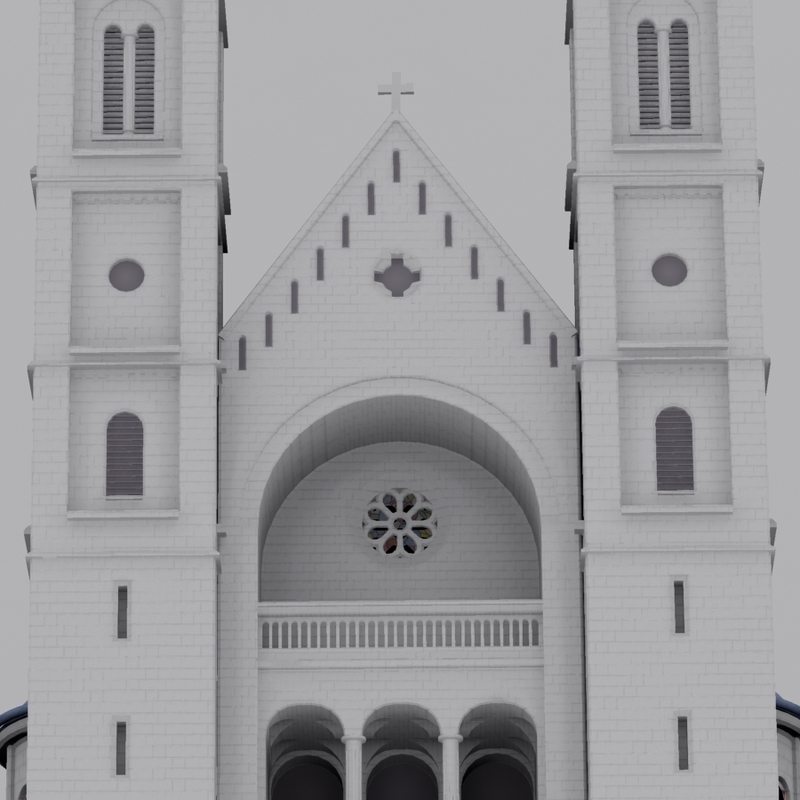 christian catholic church 3d model