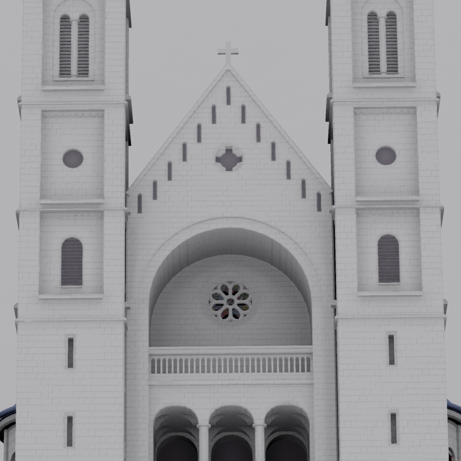 christian catholic church 3d model