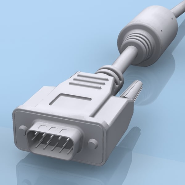 3d model computer cables