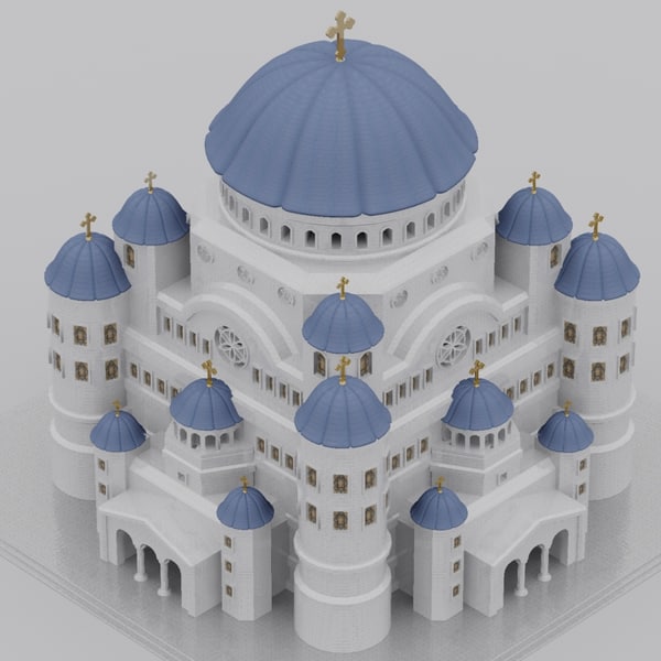 3d christian orthodox temple