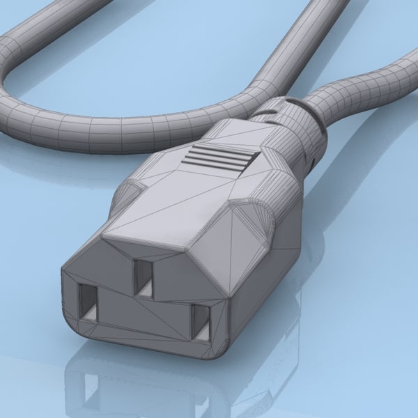 3d model computer cables