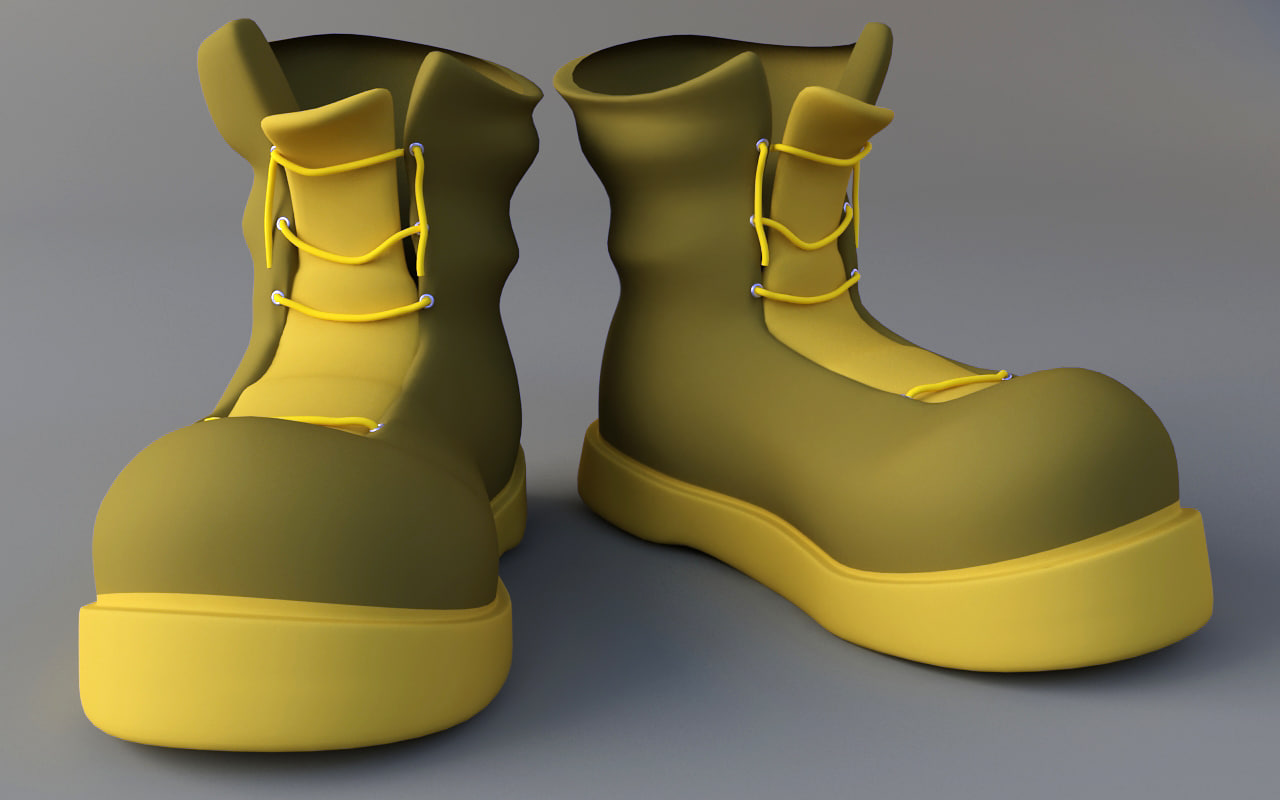 comic boot 3d model