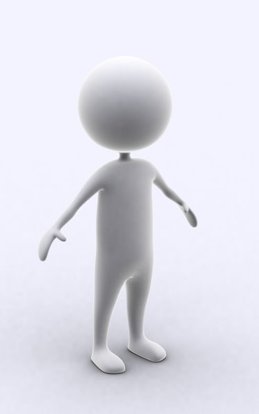 Figura de boneco branco Modelo 3D - TurboSquid 566421