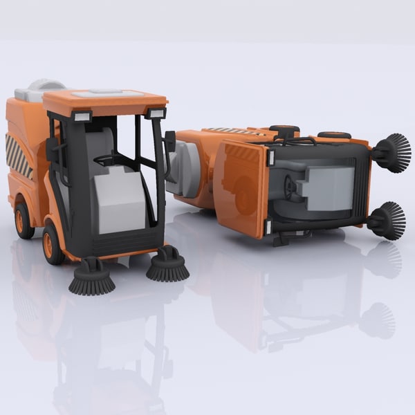 3d street sweeper model