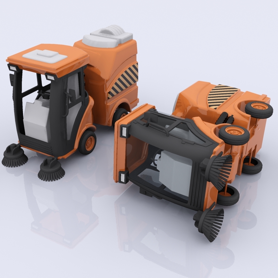 3d street sweeper model