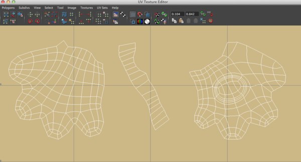 3d simple paw hand character