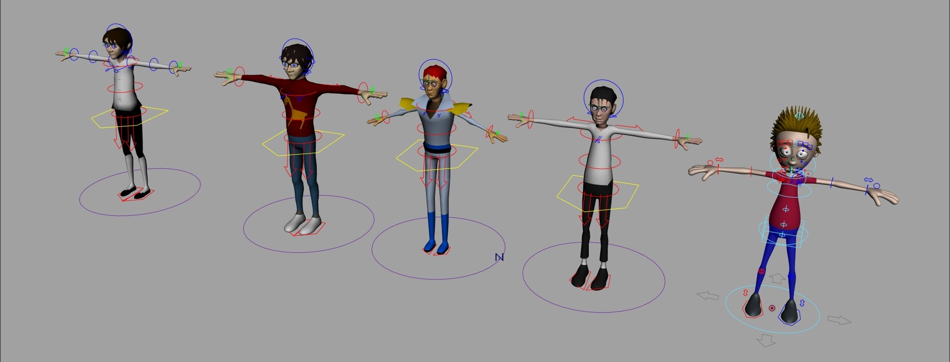 3d rigged characters