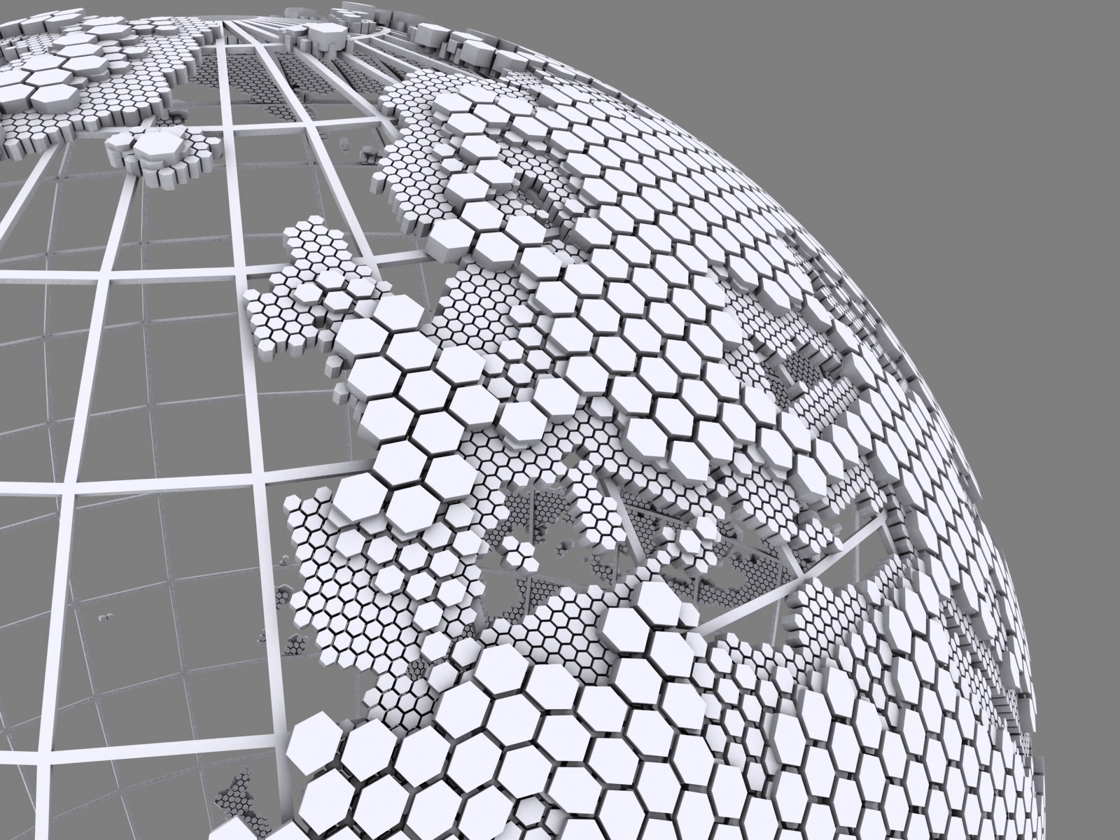 max wire globe hexagonal structure