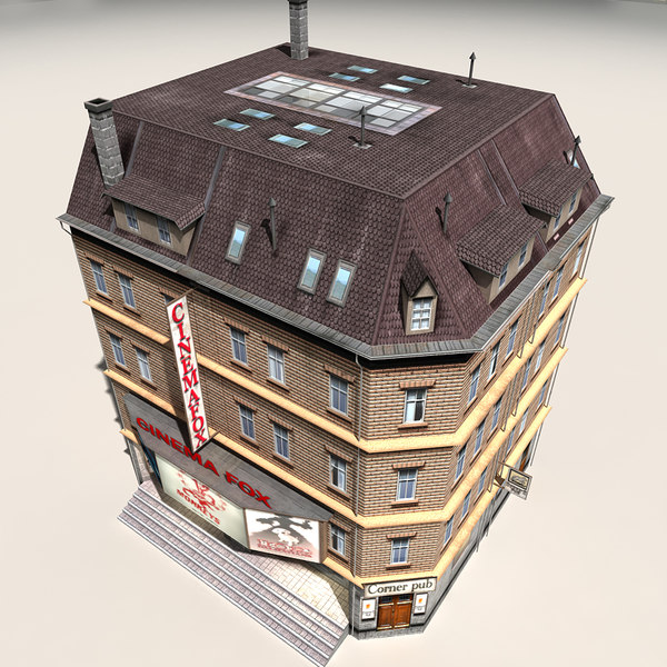 3d 3ds city block building 04