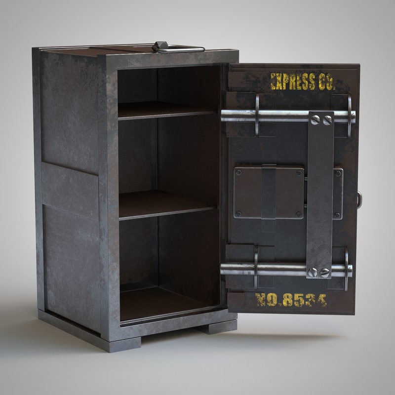 3d model vintage safe