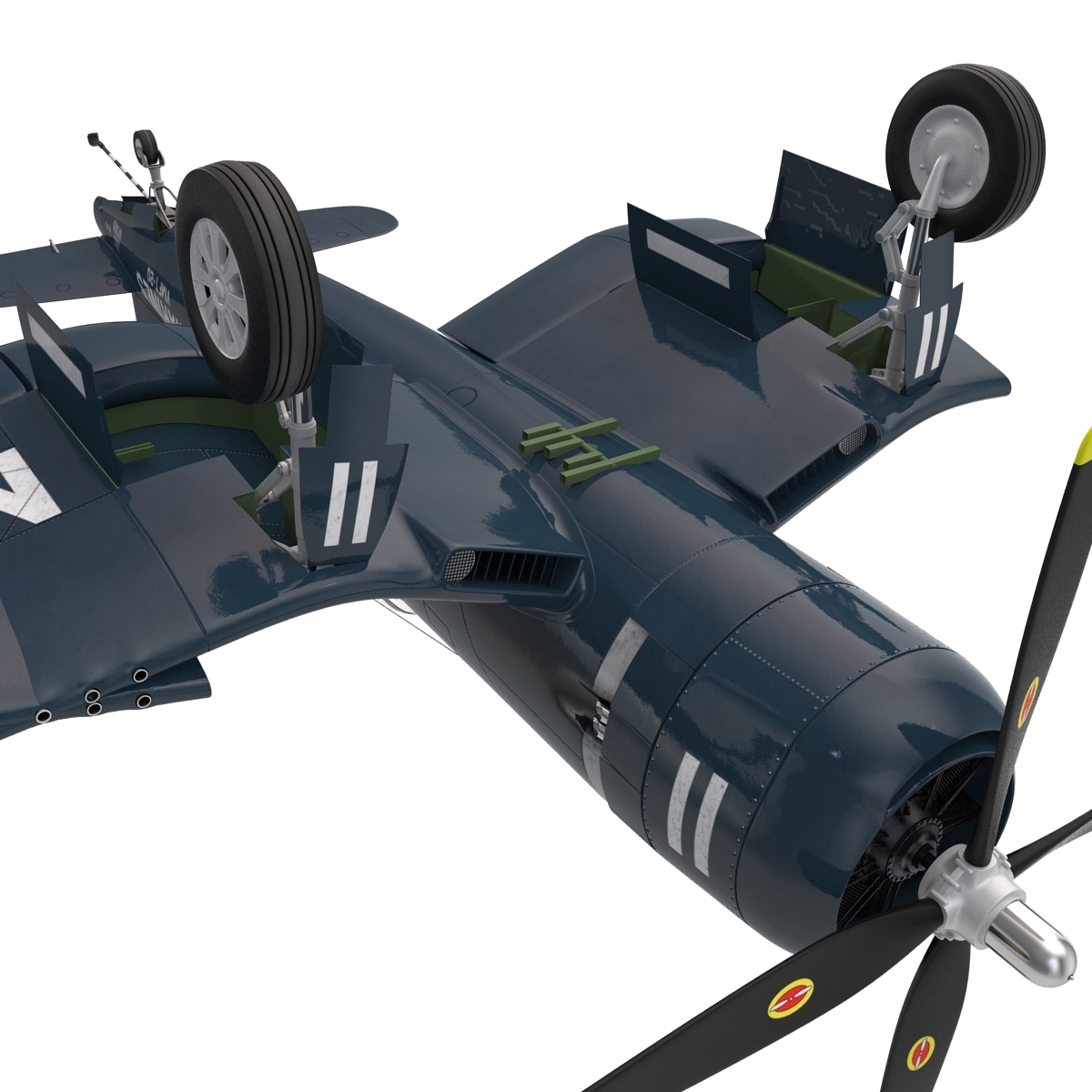 wwii fighter aircraft f4u corsair 3d model