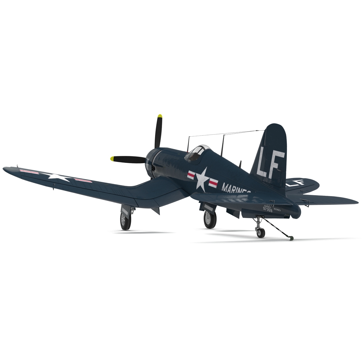 wwii fighter aircraft f4u corsair 3d model