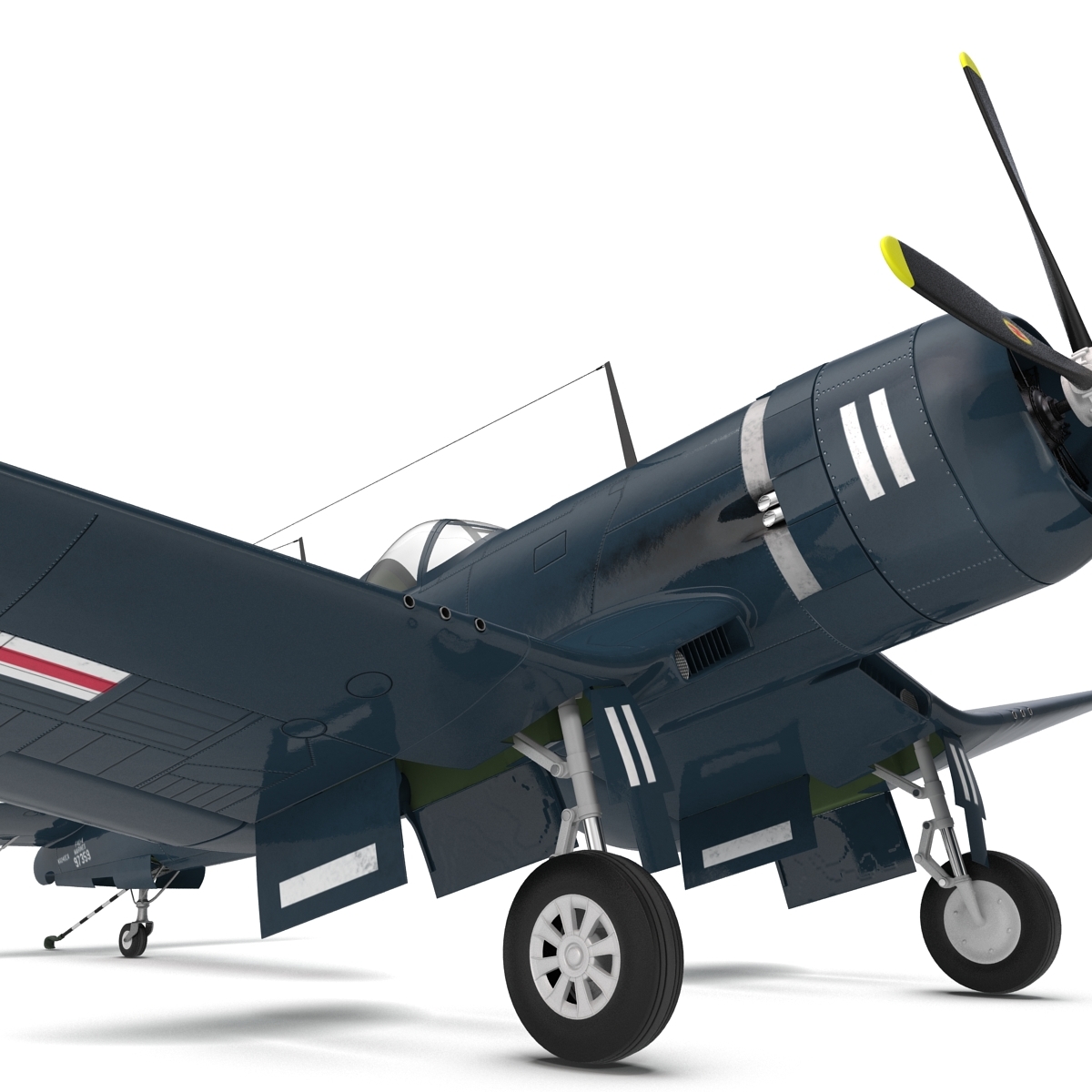 wwii fighter aircraft f4u corsair 3d model