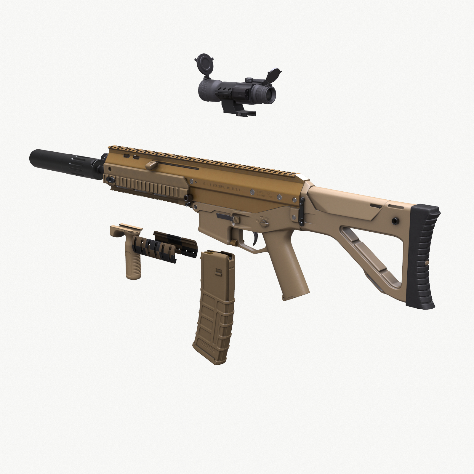 adaptive rifle acr 3d max