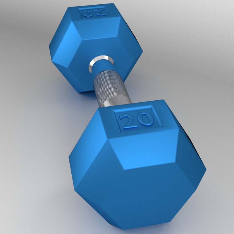 modèle 3D de Haltère hexagonale - TurboSquid 841640