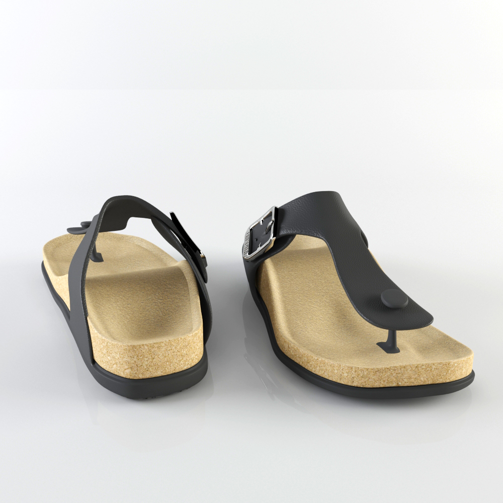 3d birkenstock slipper model