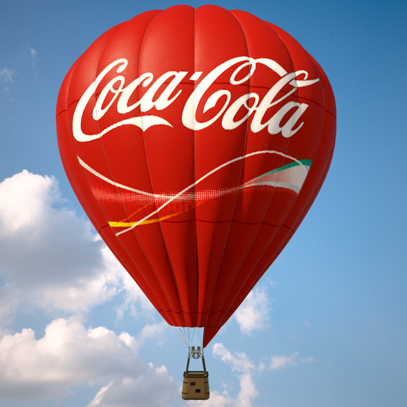 air baloon coca cola 3d model
