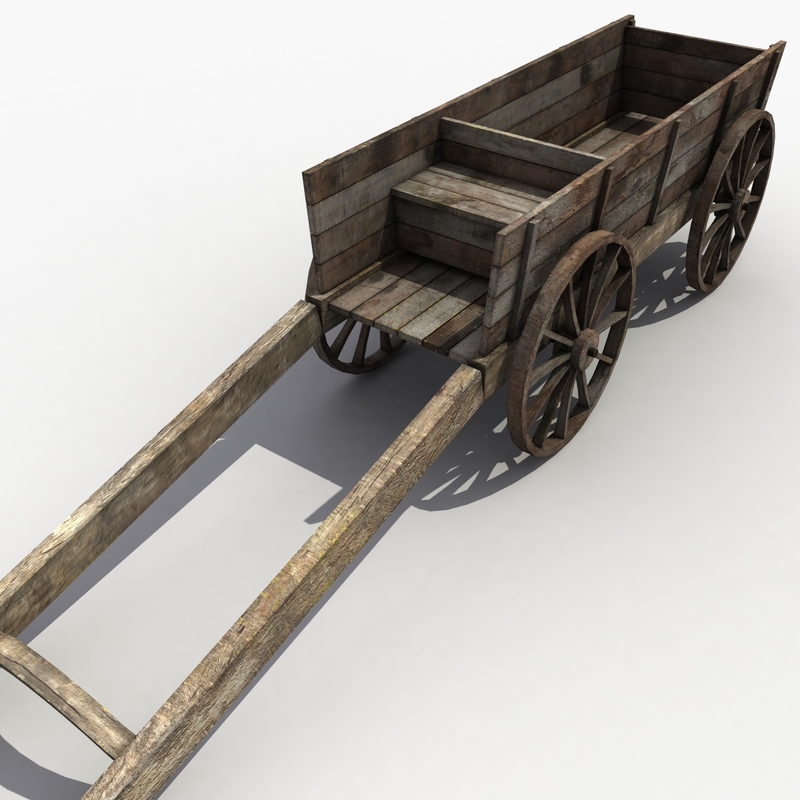 3d medieval cart