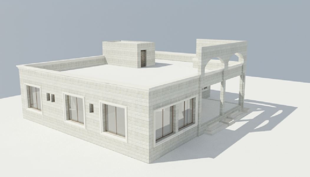 3d model modern villa